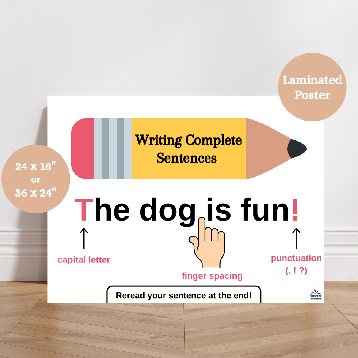 Complete Sentence Writing Anchor Chart | 1st Grade Classroom Posters ...