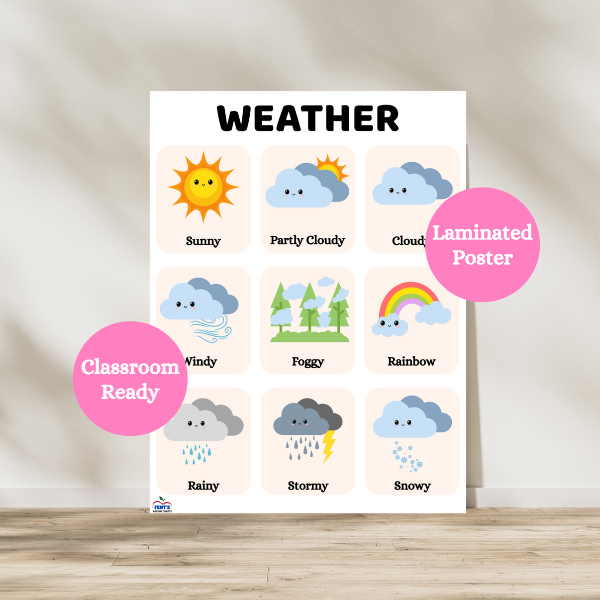 Weather Chart for Classrooms | Early Learning Anchor Charts – Fent's ...